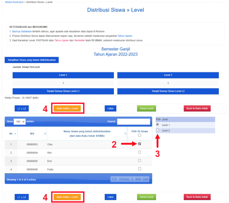 Siswa >> Level – SISKO DOCS