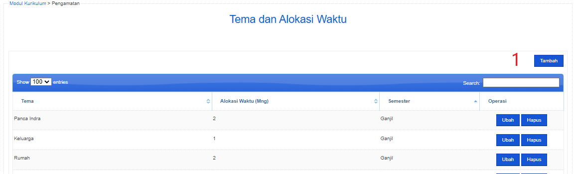 Tema dan Alokasi Waktu – SISKO DOCS